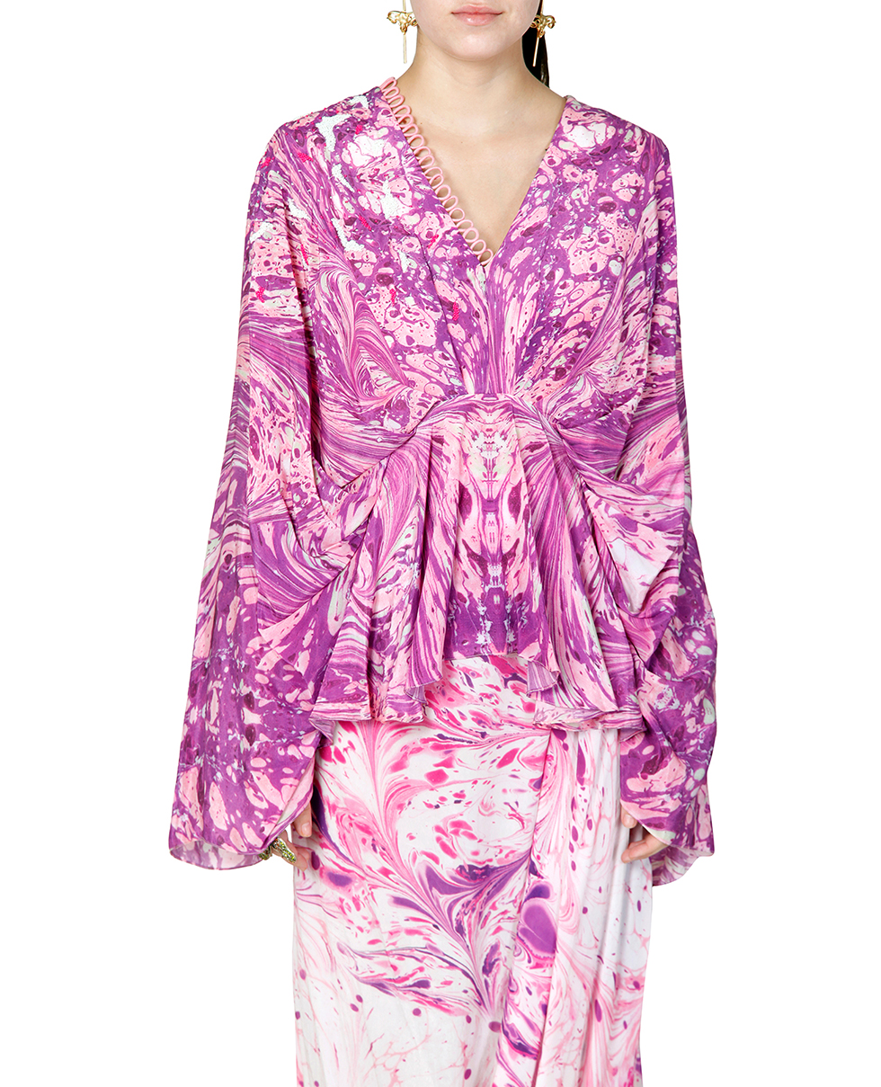 Embroidered Peplum Cape Top - Limerickstore